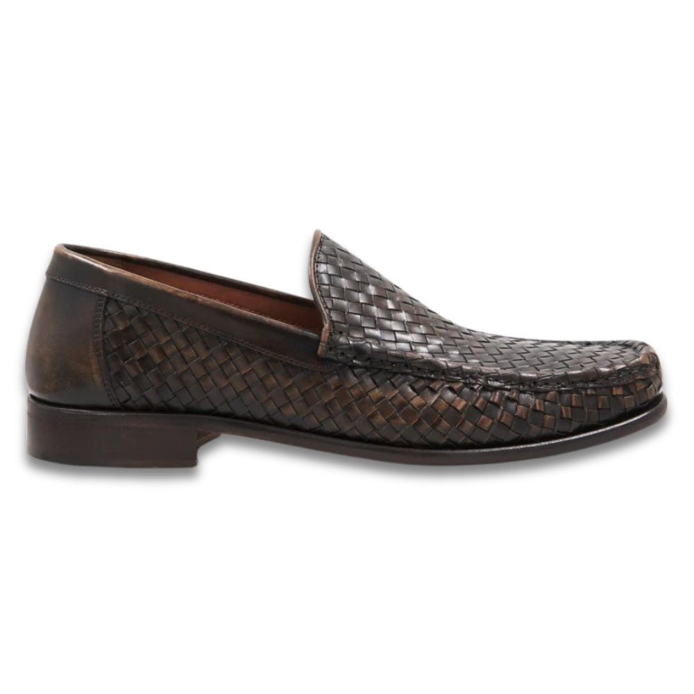 Bruno Magli Tonio Brown Woven Loafer | Cellini Uomo