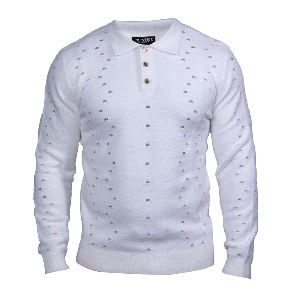 Prestige SW 222 Long Sleeve Polo Sweater | Cellini Uomo