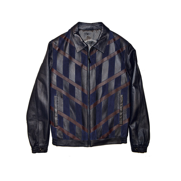 Torras Leather & Suede Cross Design Jacket – Cellini Uomo